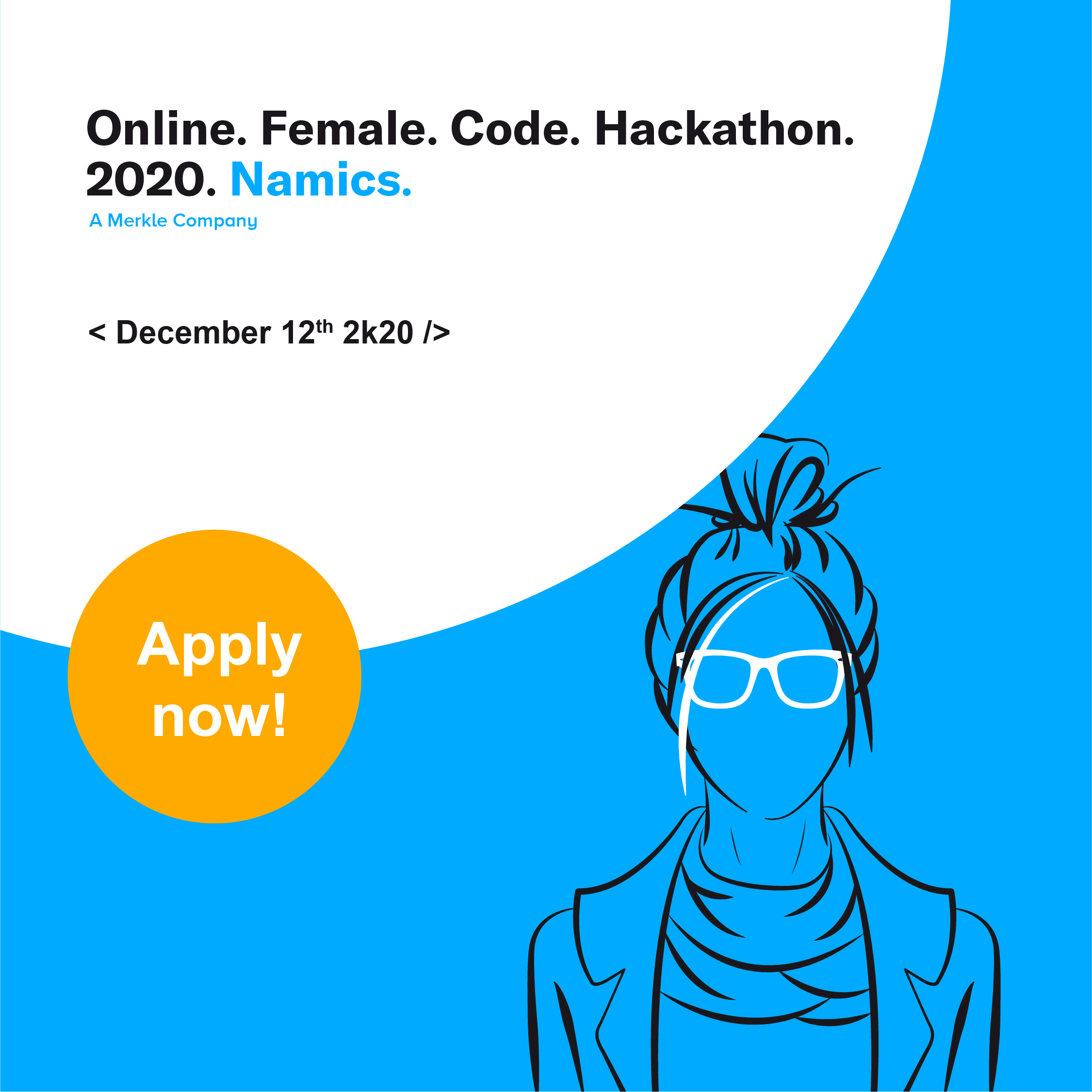 „Online. Female. Code. Hackathon. 2020. Namics.” - PMC Fakultet